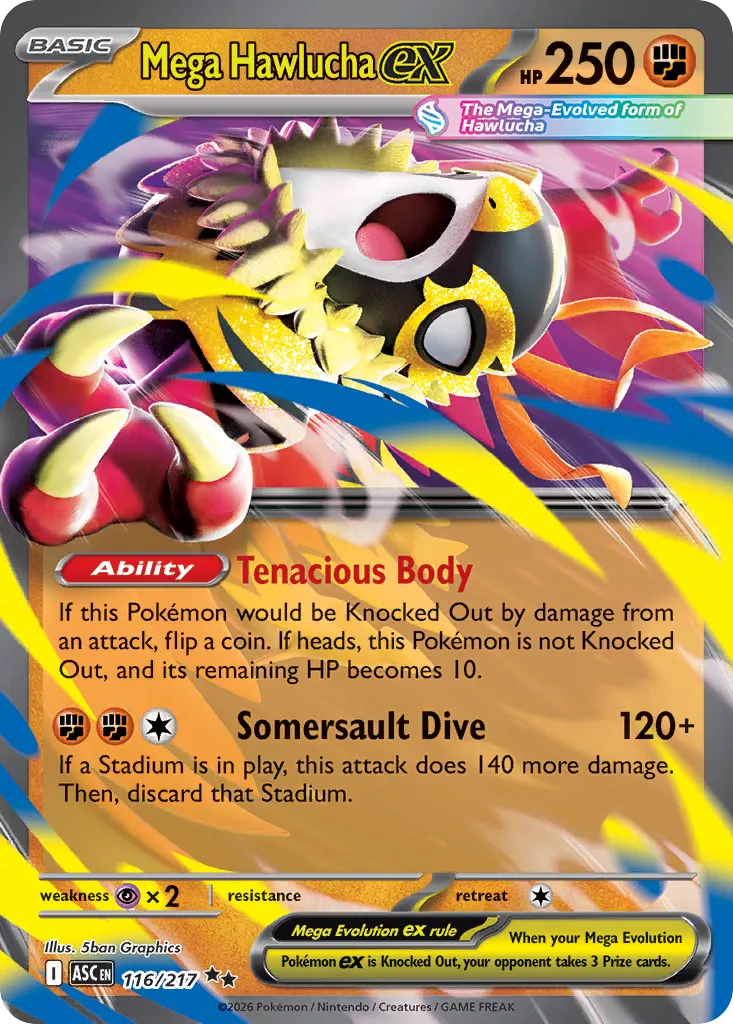 Mega Hawlucha ex (Ascended Heroes 116/217) (International TCG) – TCG ...
