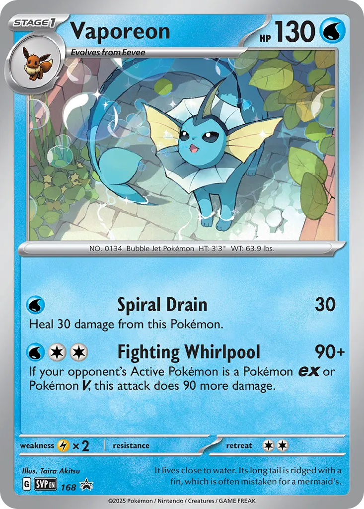 Vaporeon (Scarlet & Violet Promos 168) (International TCG) – TCG Collector