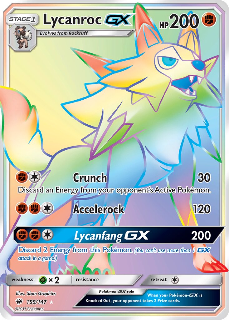 Lycanroc-GX (Burning Shadows 155/147) (International TCG) – TCG Collector