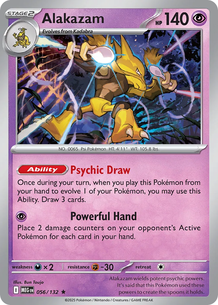 Alakazam (Mega Evolution 056/132) (International TCG) – TCG Collector