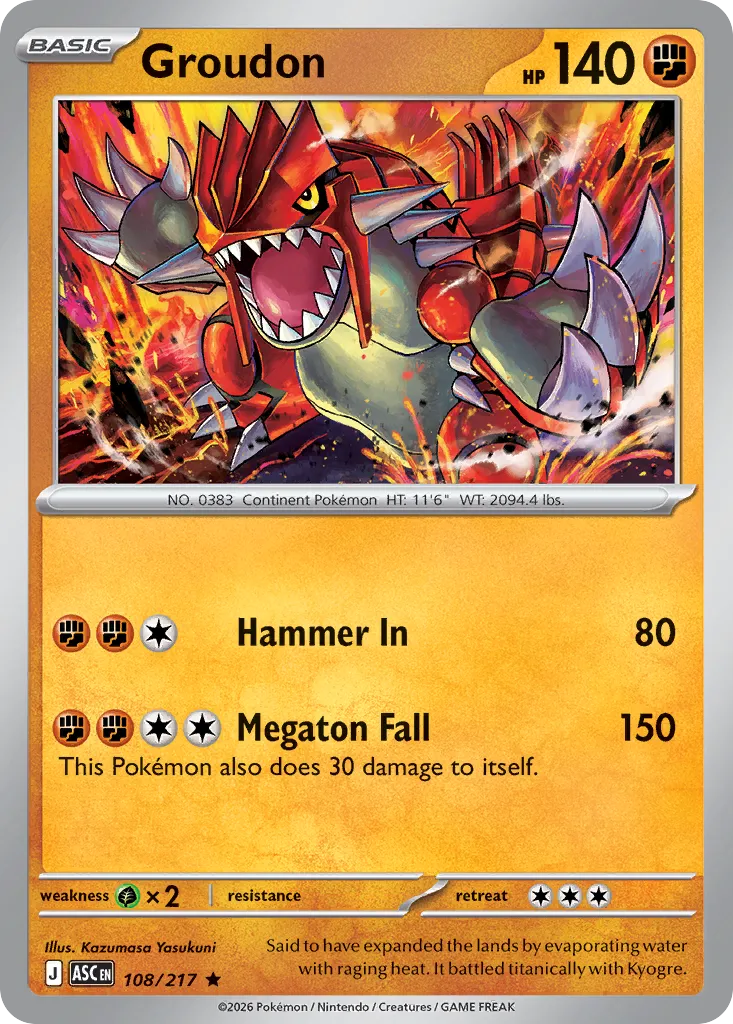Groudon (Ascended Heroes 108/217) (International TCG) – TCG Collector