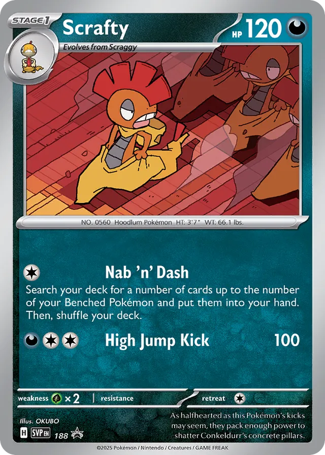Scrafty (Scarlet & Violet Promos 188) (International TCG) – TCG Collector