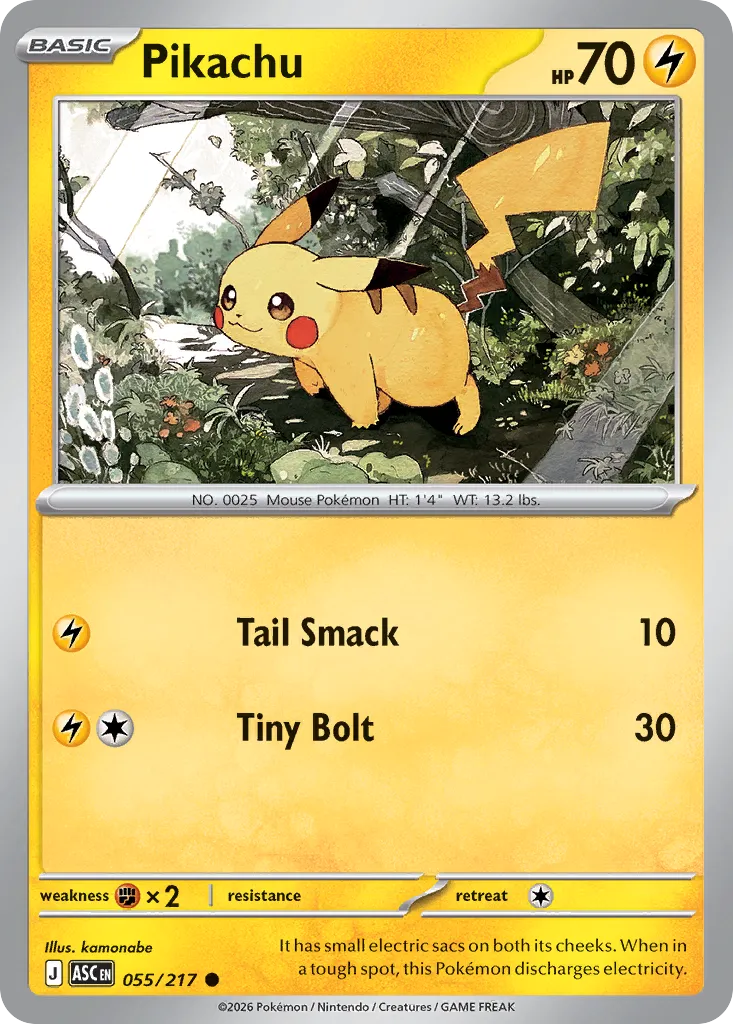 Pikachu (Ascended Heroes 055/217) (International TCG) – TCG Collector
