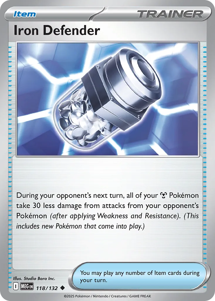 Iron Defender (Mega Evolution 118/132) (International TCG) – TCG Collector