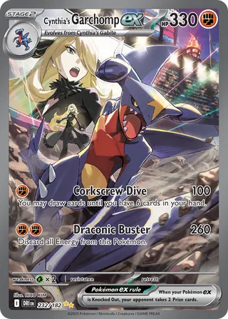 Cynthia's Garchomp ex (Destined Rivals 232/182) (International TCG ...