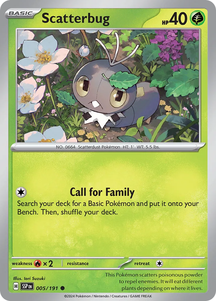 Scatterbug (Surging Sparks 005/191) (International TCG) – TCG Collector