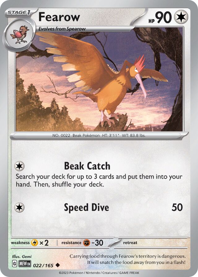 Fearow (Scarlet & Violet 151 022/165) (International TCG) – TCG Collector
